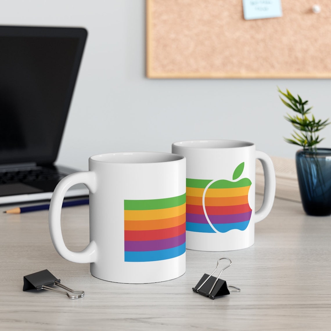 Apple 2 II Mac Macintosh, Rainbow Logo Version 2, Christmas Gift ...