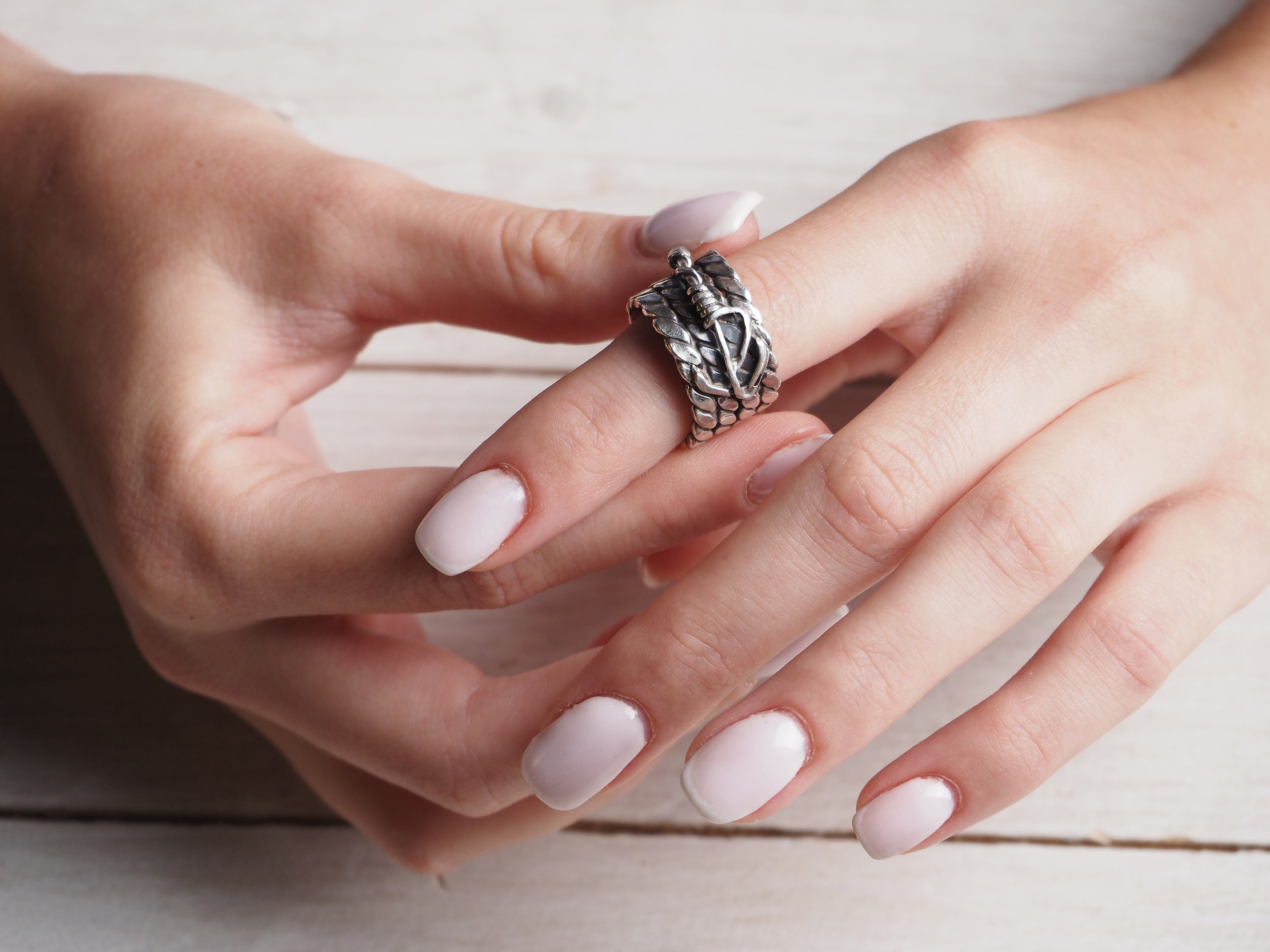 Handmade Rope-style Ring With Filigree Anchor Element Embodying the ...