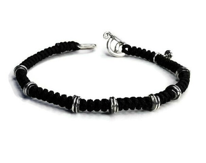 Handcrafted Macrame Bracelet With Sterling Silver Clasp and ...