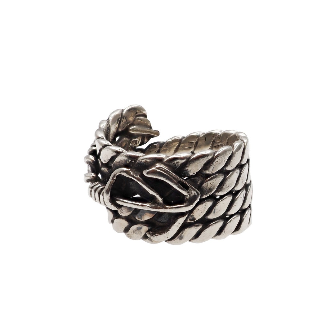 Handmade Rope-style Ring With Filigree Anchor Element - Embodying the ...