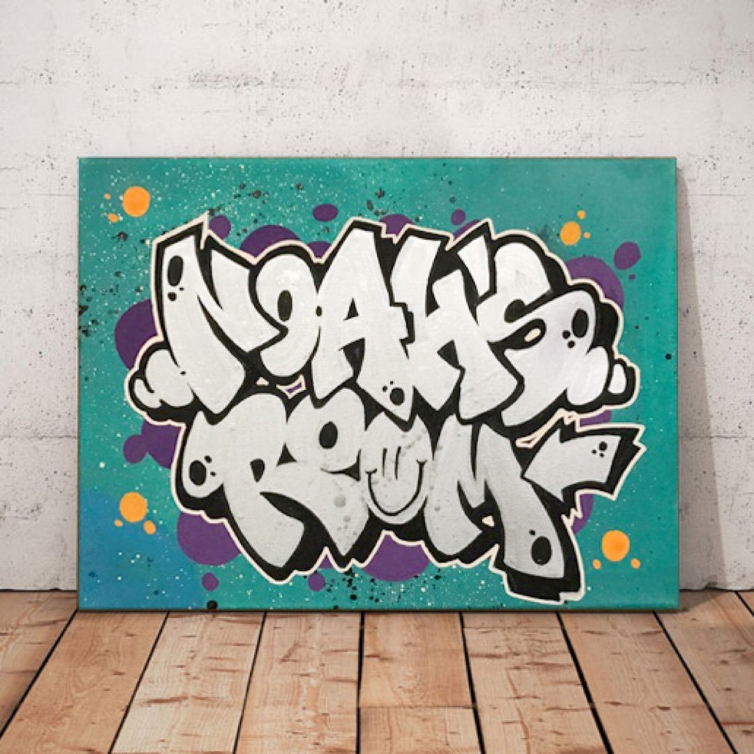Personalised 'graffiti' Canvas - Etsy