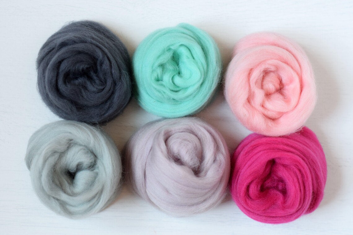 Merino Wool Roving Chunky Wool Felt Merino Wool Fabric Samples Felting ...