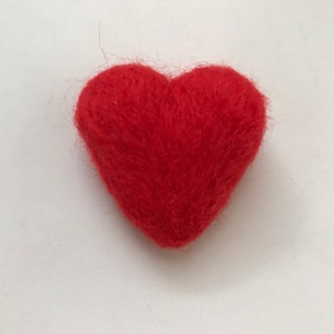 Wool Felted Ornaments Handmade Needle Felted Red Heart Felted Christmas ...