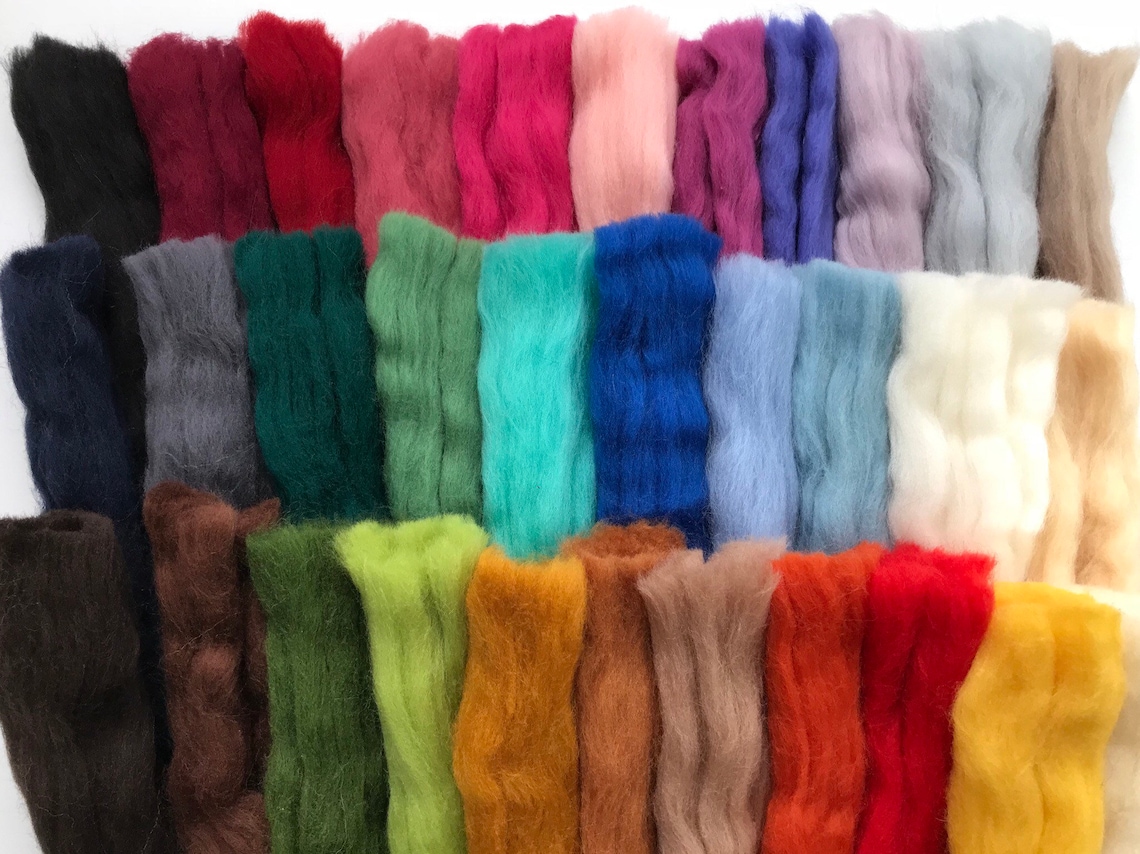 Roving Wool Yarn Hand Spinning Weaving Yarn Chunky Supply Felt Wool ...
