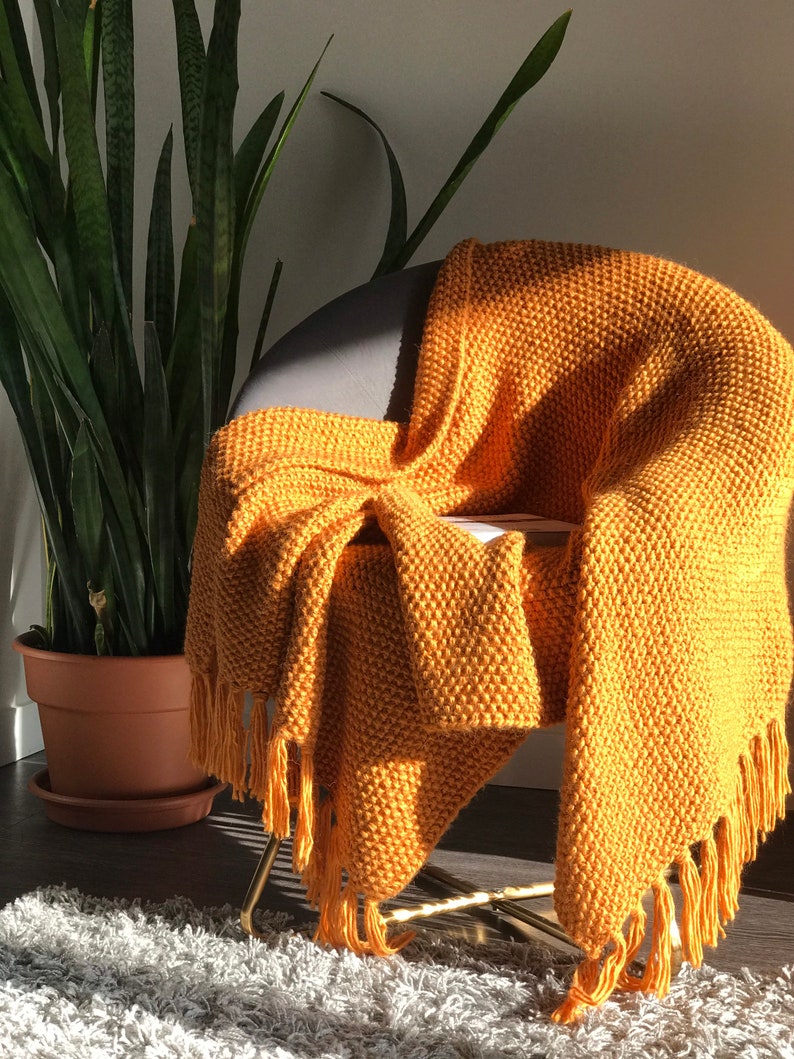 Knit Throw Handmade Knitted Blanket Baby Throw Handknitted - Etsy