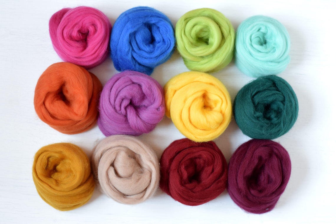 Merino Wool Roving Chunky Wool Felt Merino Wool Fabric Samples Felting ...