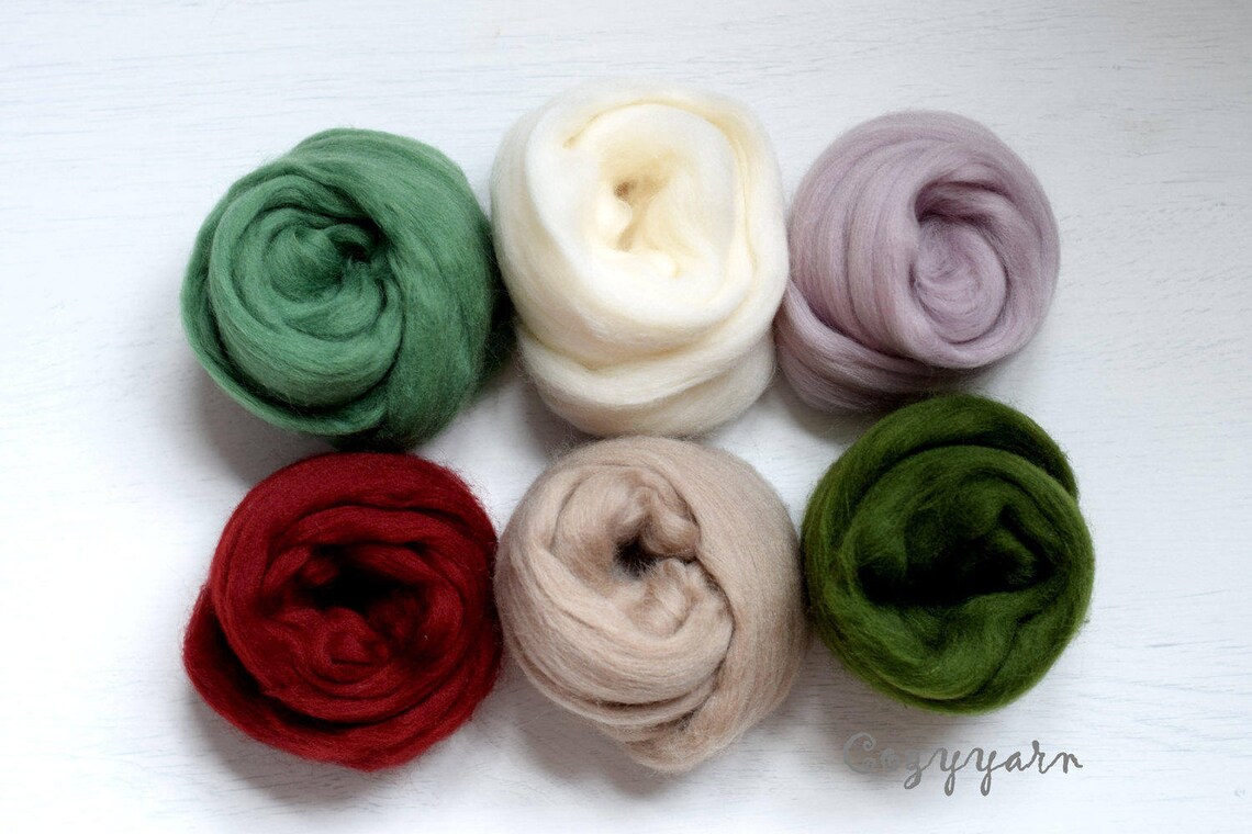 Merino Wool Roving Chunky Wool Felt Merino Wool Fabric Samples Felting ...