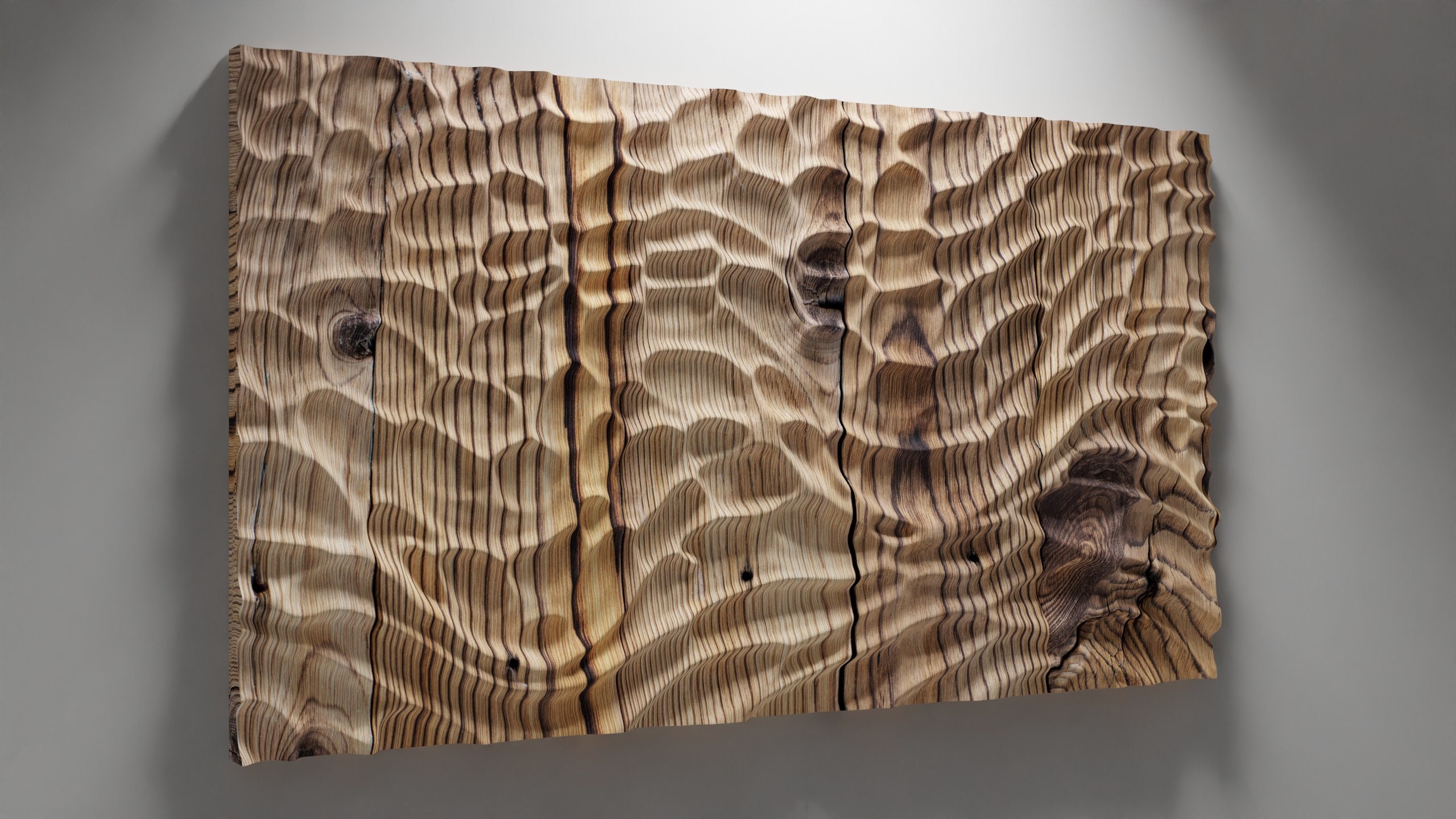 CNC File for Wood, 3d STL, Wall Panel Decor, Wavy Waves Voronoi Model ...