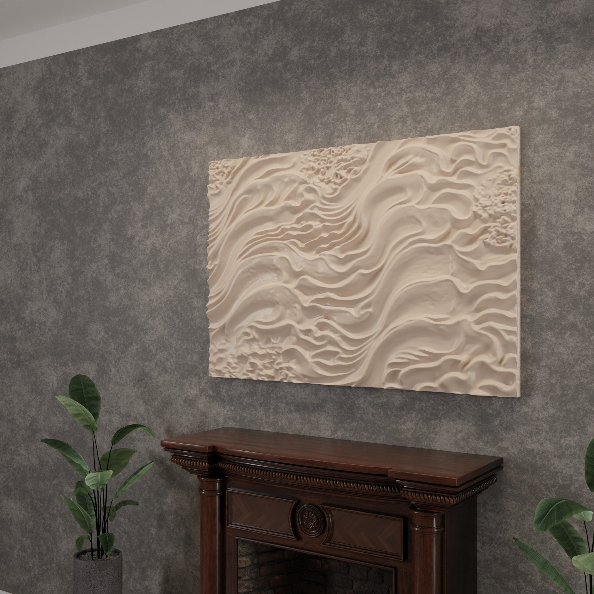 Unique CNC Wall Art, STL File, 3D Panel for CNC Carving, Wall Decor ...