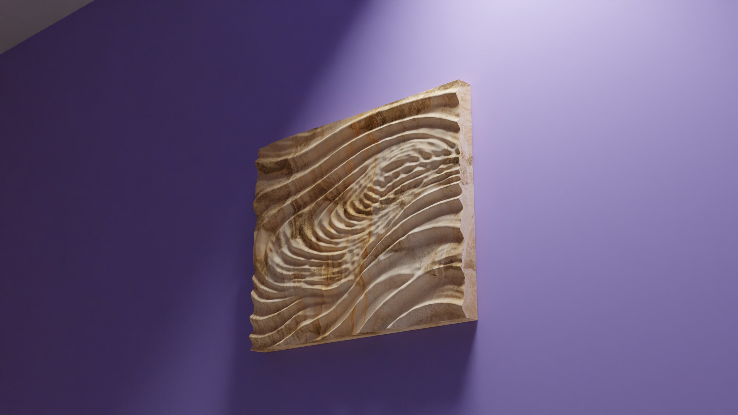 CNC File for Wood, 3d STL, Wall Panel Decor, Wavy Waves Model for ...