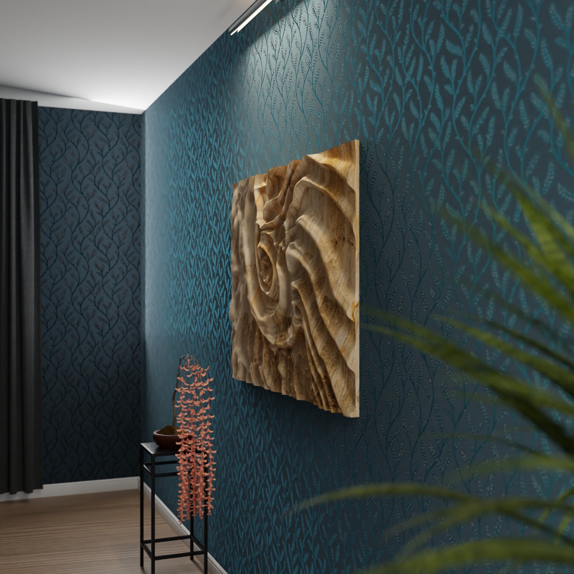 3d STL File, Abstract Wall Panel Decor, Wavy Model for CNC Carving - Etsy