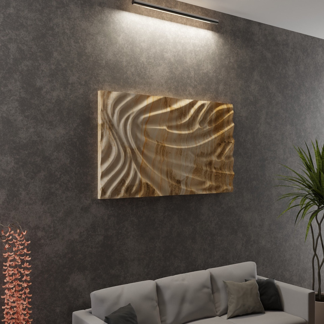 3d STL File, Abstract Wall Panel Decor, Wavy Model for CNC Carving - Etsy