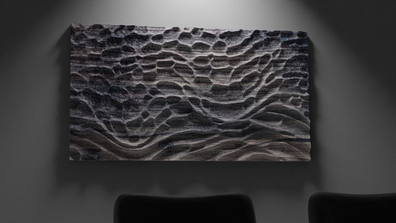 CNC File for Wood, 3d STL, Wall Panel Decor, Wavy Waves Voronoi Model ...