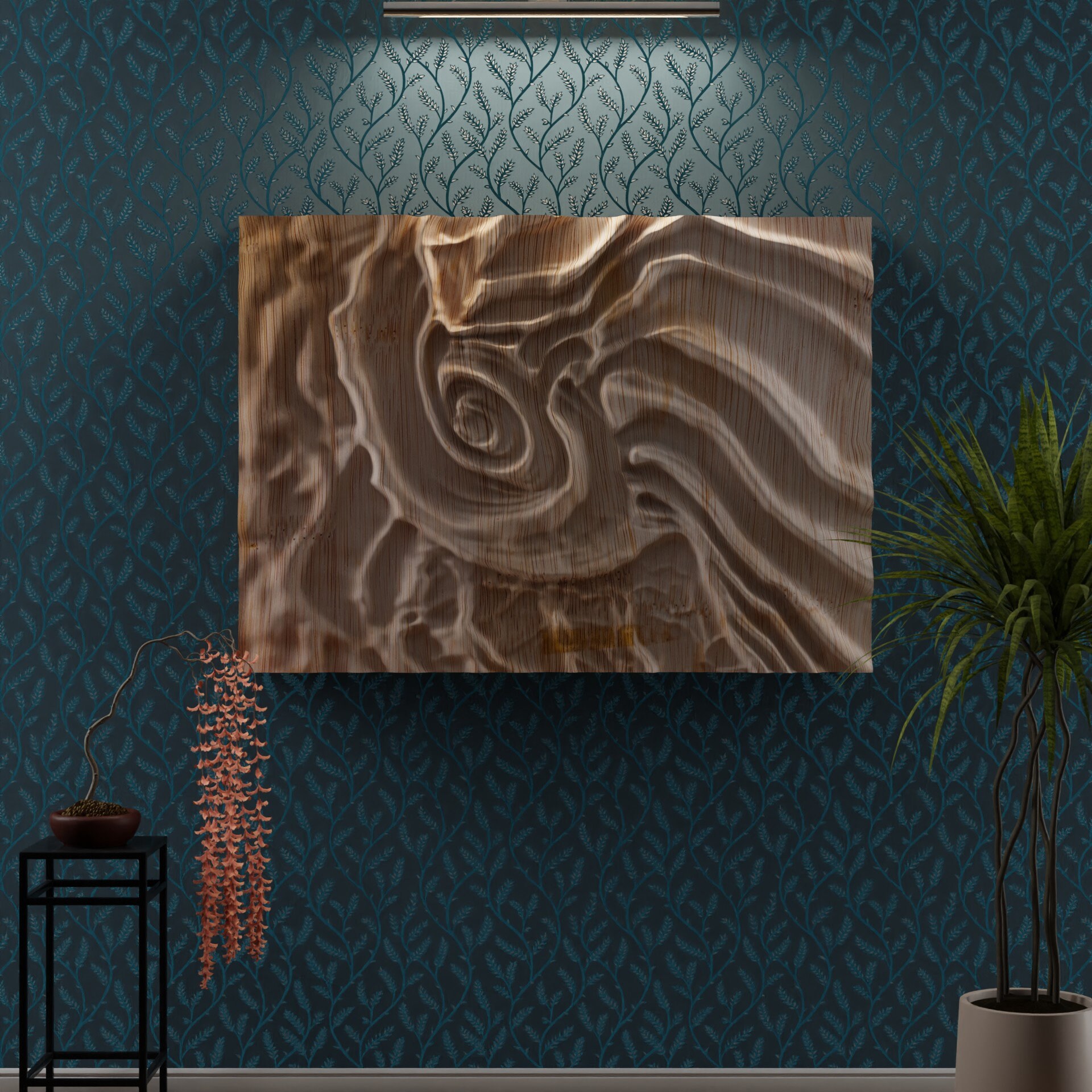 3d STL File, Abstract Wall Panel Decor, Wavy Model for CNC Carving - Etsy