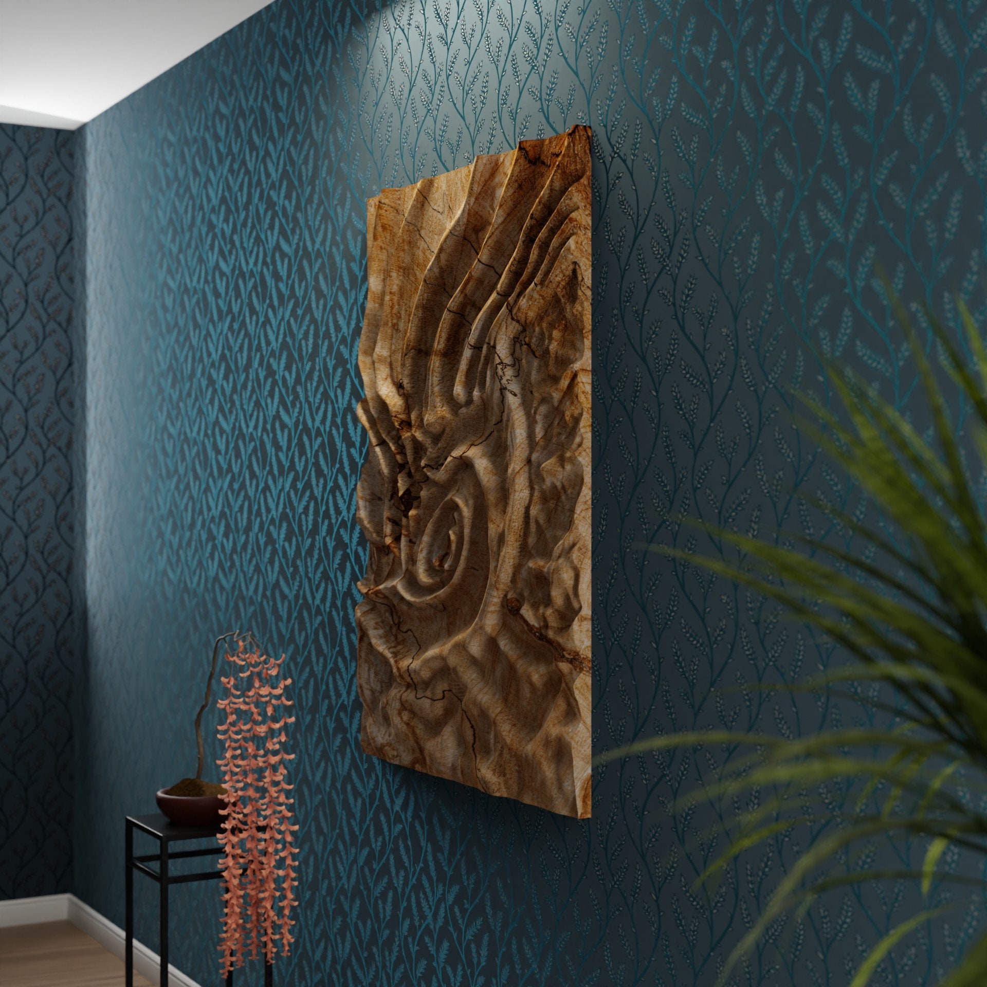 3d STL File, Abstract Wall Panel Decor, Wavy Model for CNC Carving - Etsy