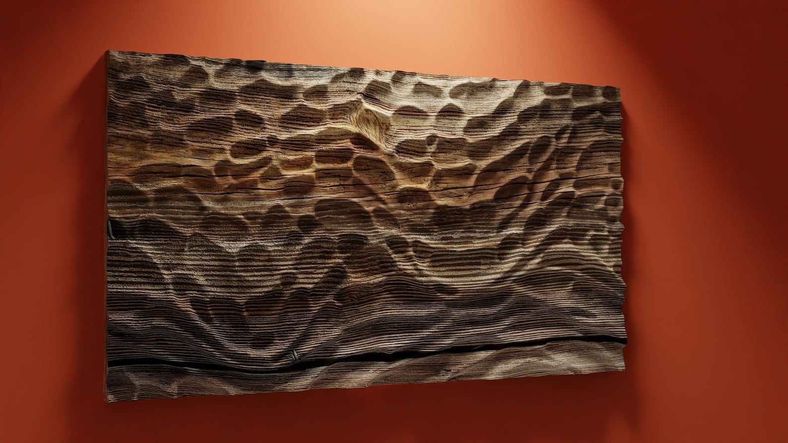 CNC File for Wood, 3d STL, Wall Panel Decor, Wavy Waves Voronoi Model ...