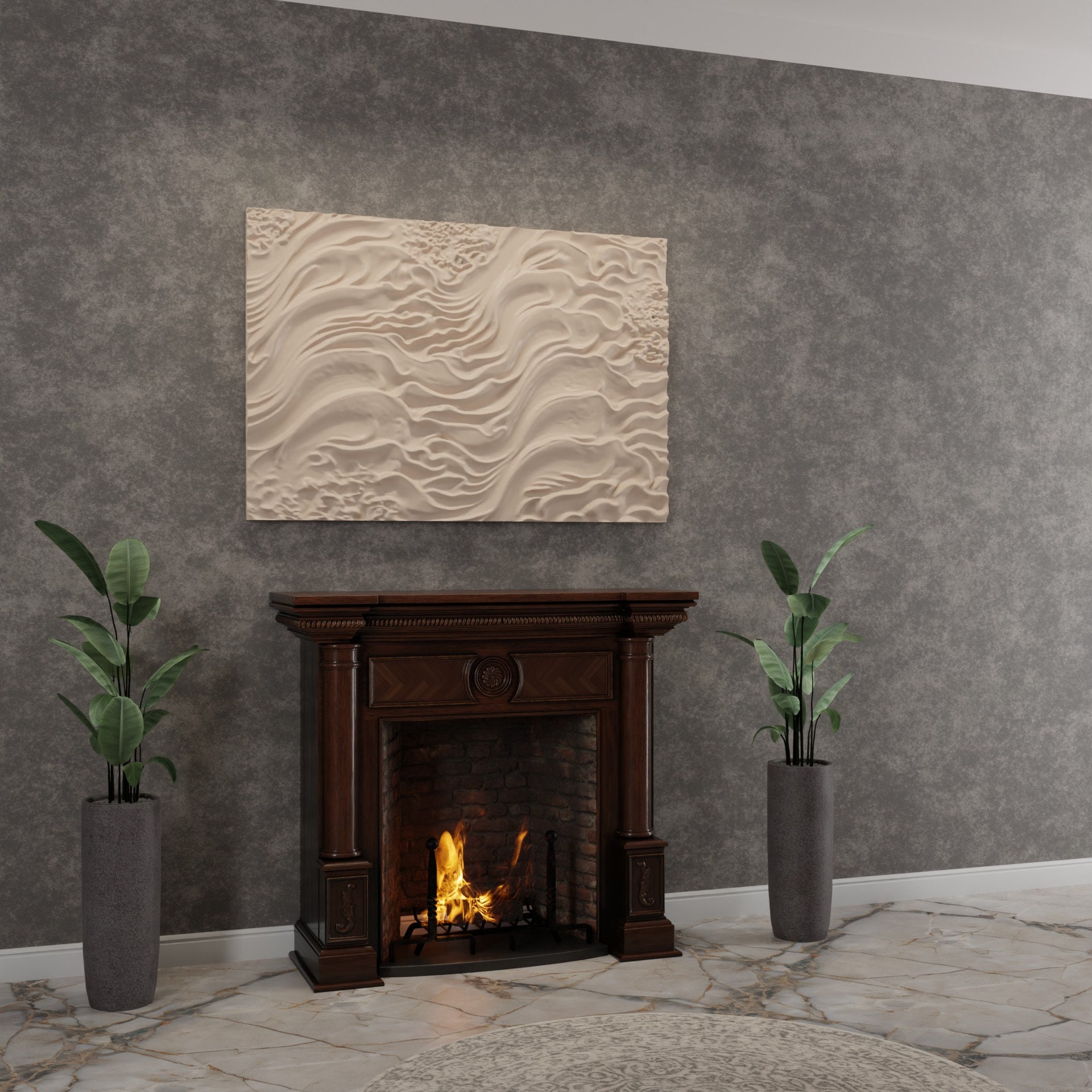 Unique CNC Wall Art, STL File, 3D Panel for CNC Carving, Wall Decor ...