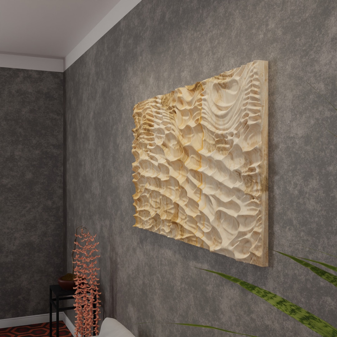 Unique CNC Wall Art, STL File, 3D Panel for CNC Carving, Wall Decor ...