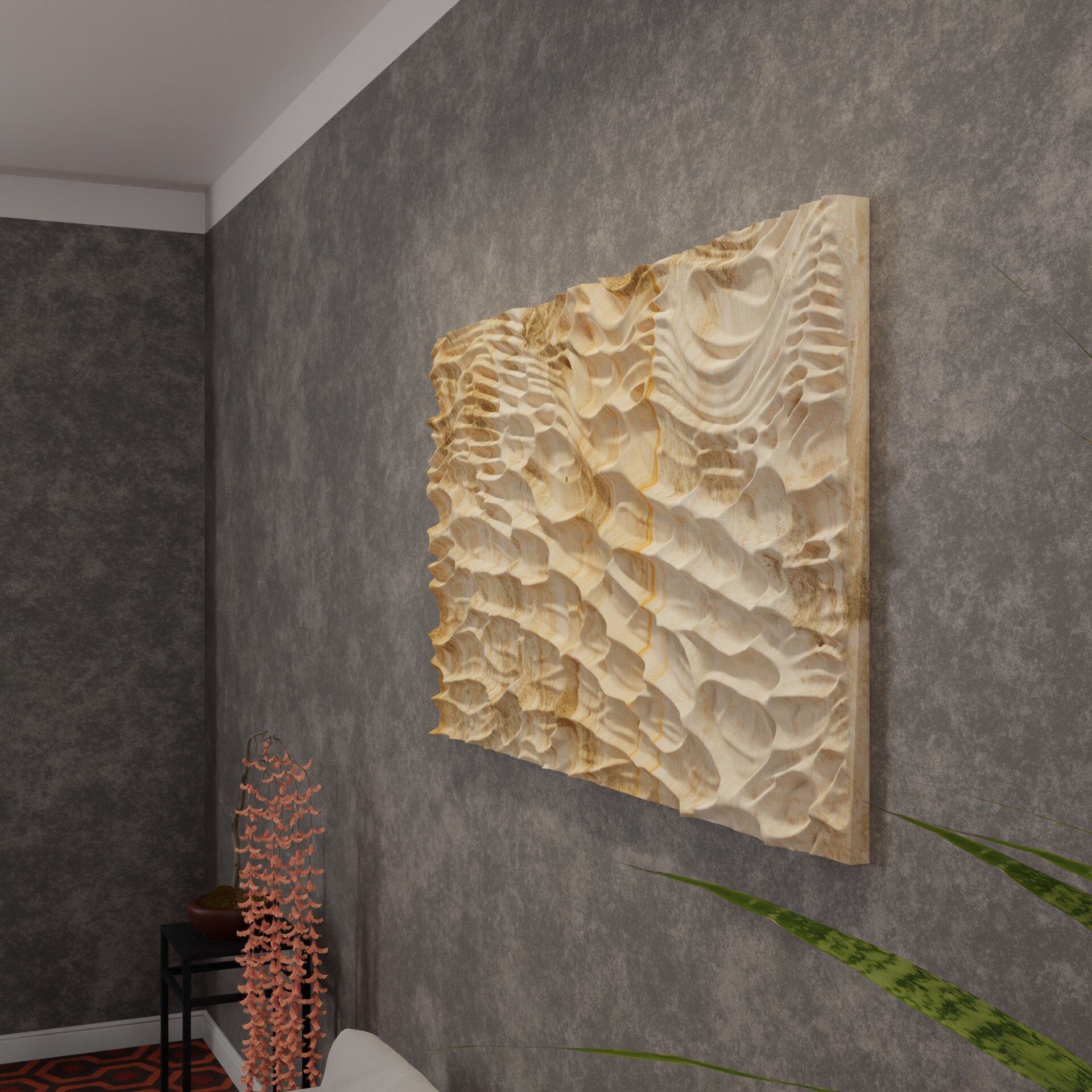 Unique CNC Wall Art, STL File, 3D Panel for CNC Carving, Wall Decor ...