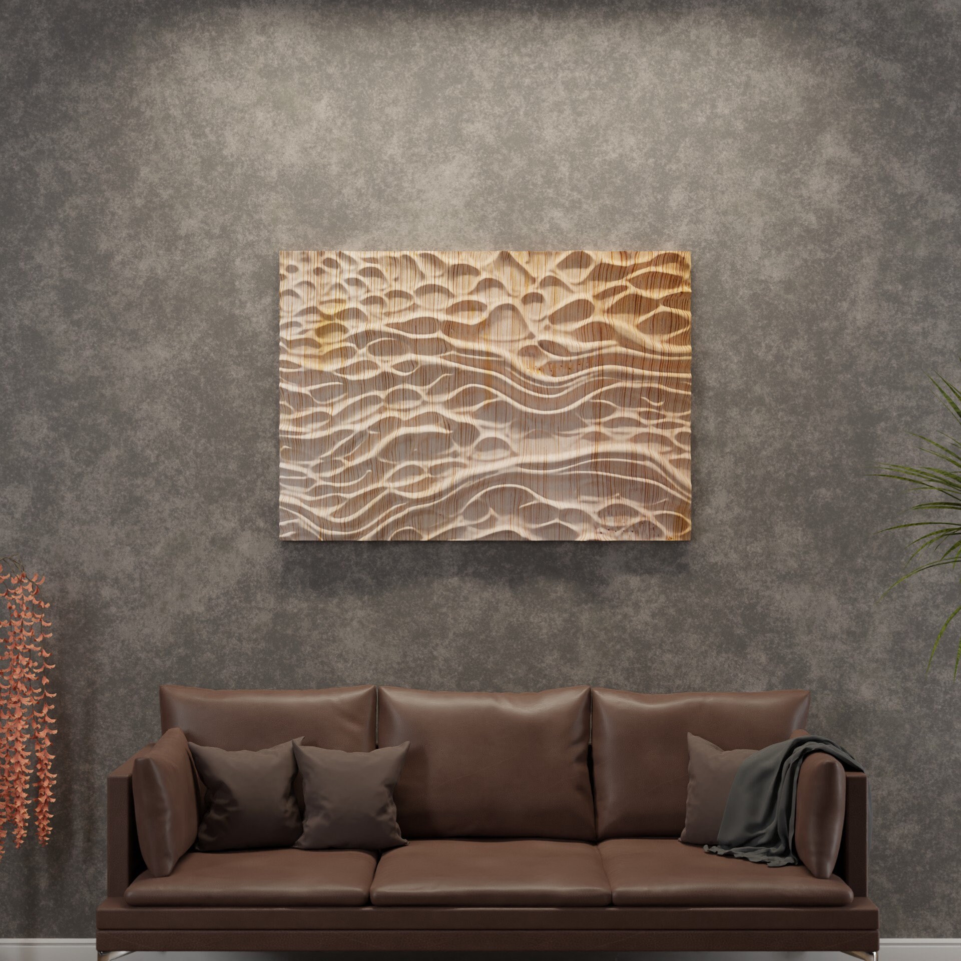 3d STL File, Abstract Wall Panel Decor, Wavy Model for CNC Carving - Etsy