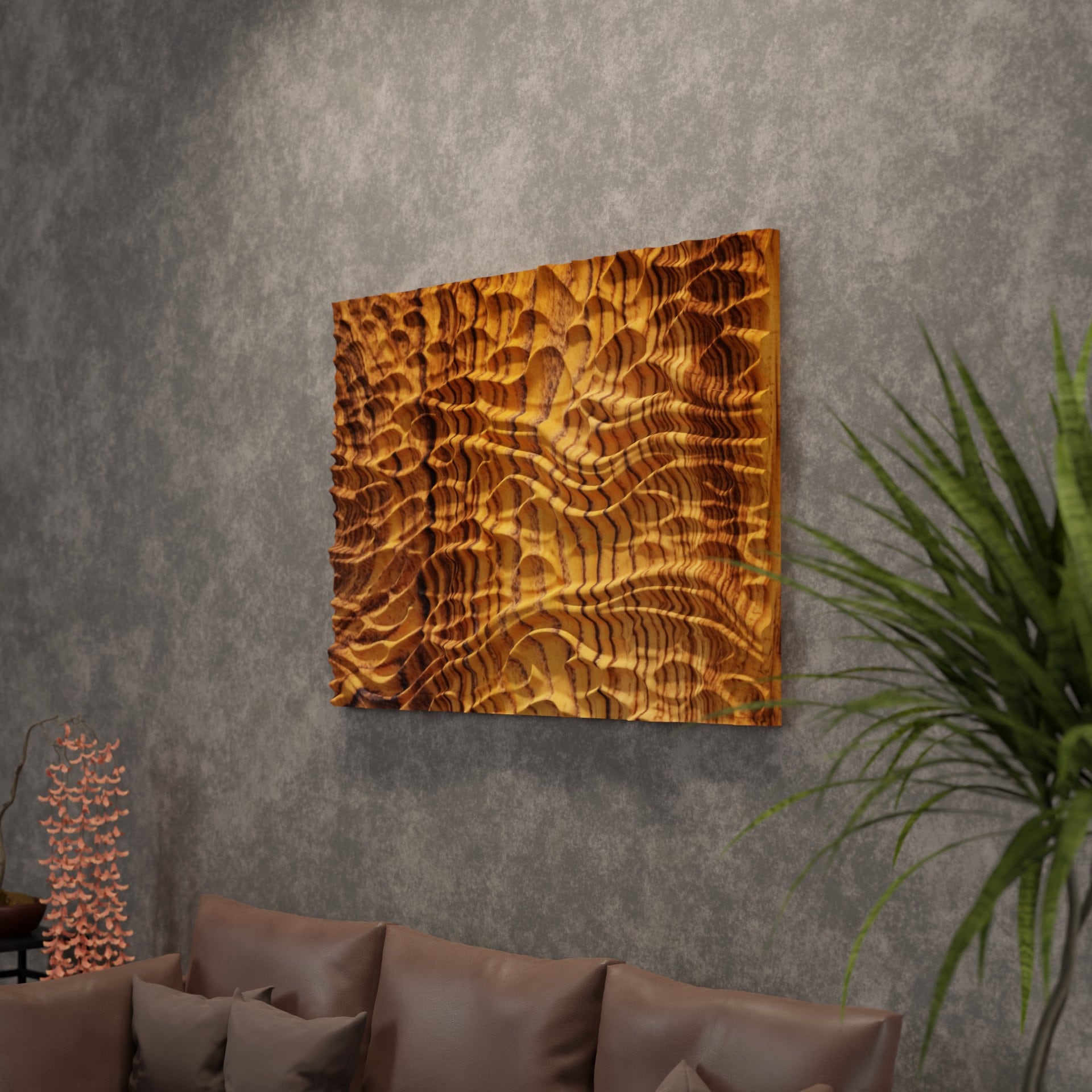 3d STL File, Abstract Wall Panel Decor, Wavy Model for CNC Carving - Etsy