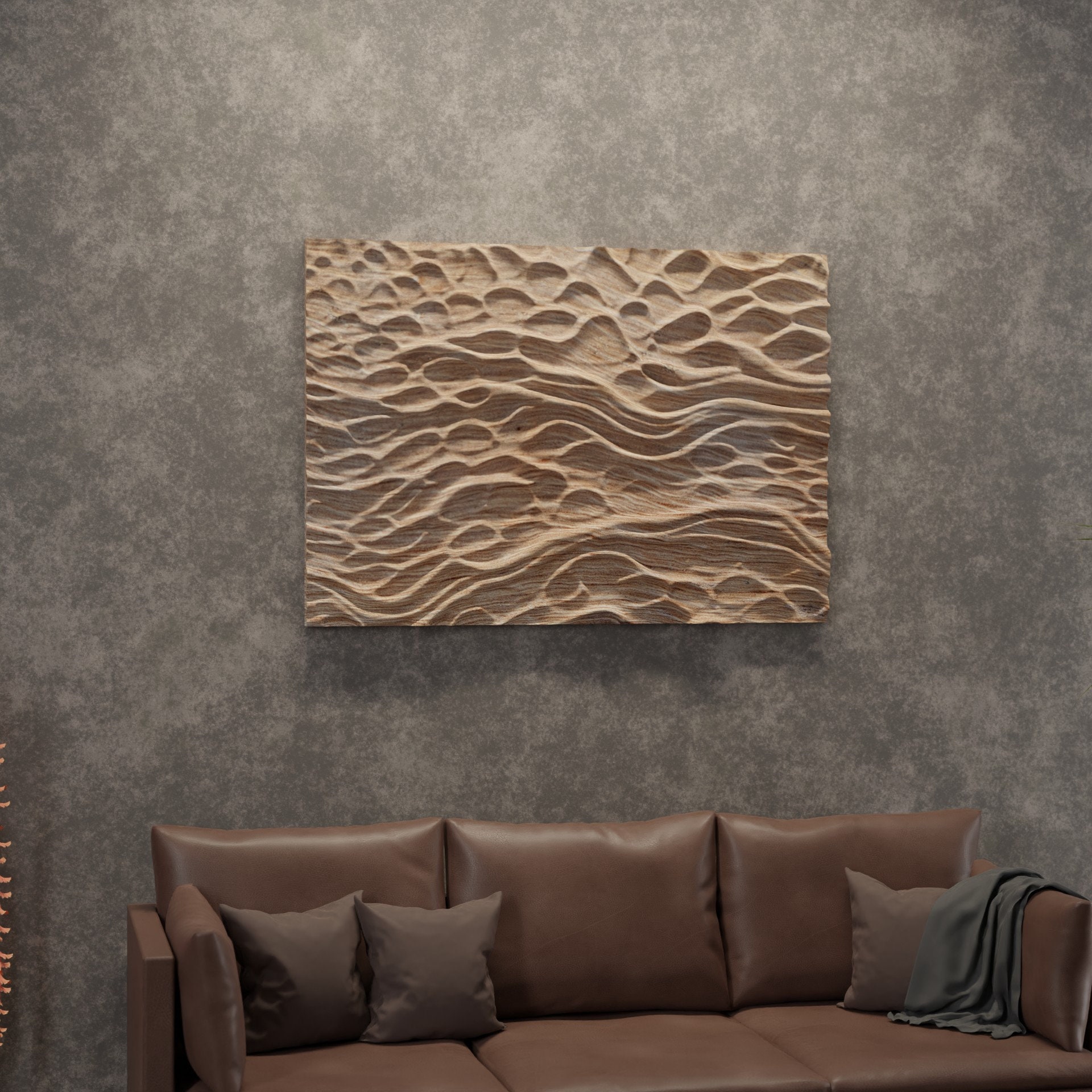 3d STL File, Abstract Wall Panel Decor, Wavy Model for CNC Carving - Etsy