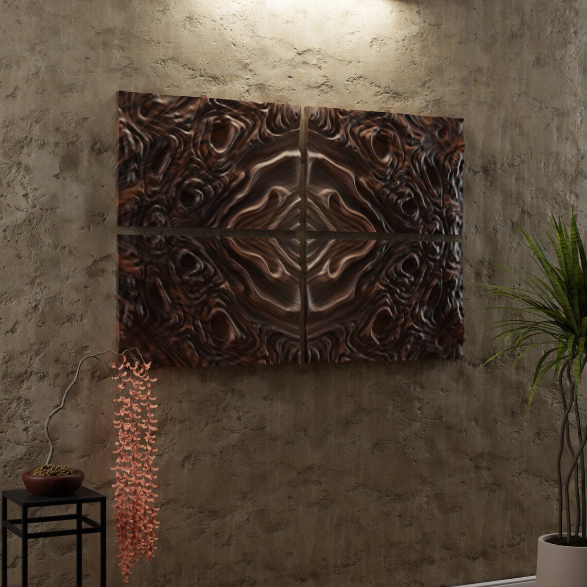 Unique Cnc Wall Art Stl File 3d Panel For Cnc Carving Wall Decor Wavy Waves Etsy