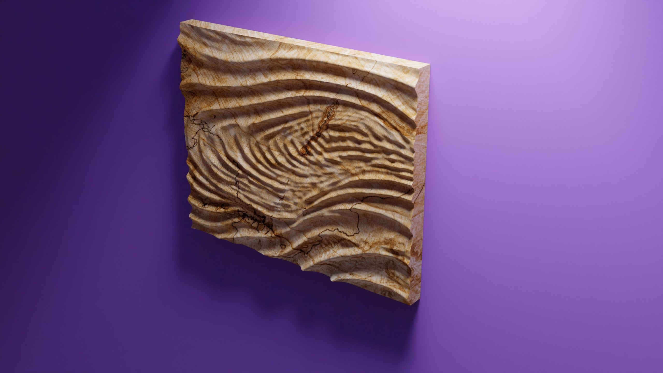 CNC File for Wood, 3d STL, Wall Panel Decor, Wavy Waves Model for ...