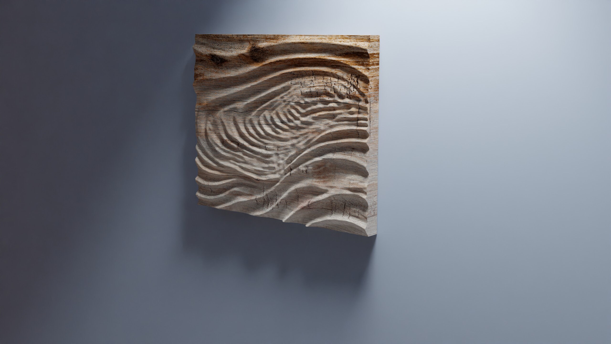 CNC File for Wood, 3d STL, Wall Panel Decor, Wavy Waves Model for ...