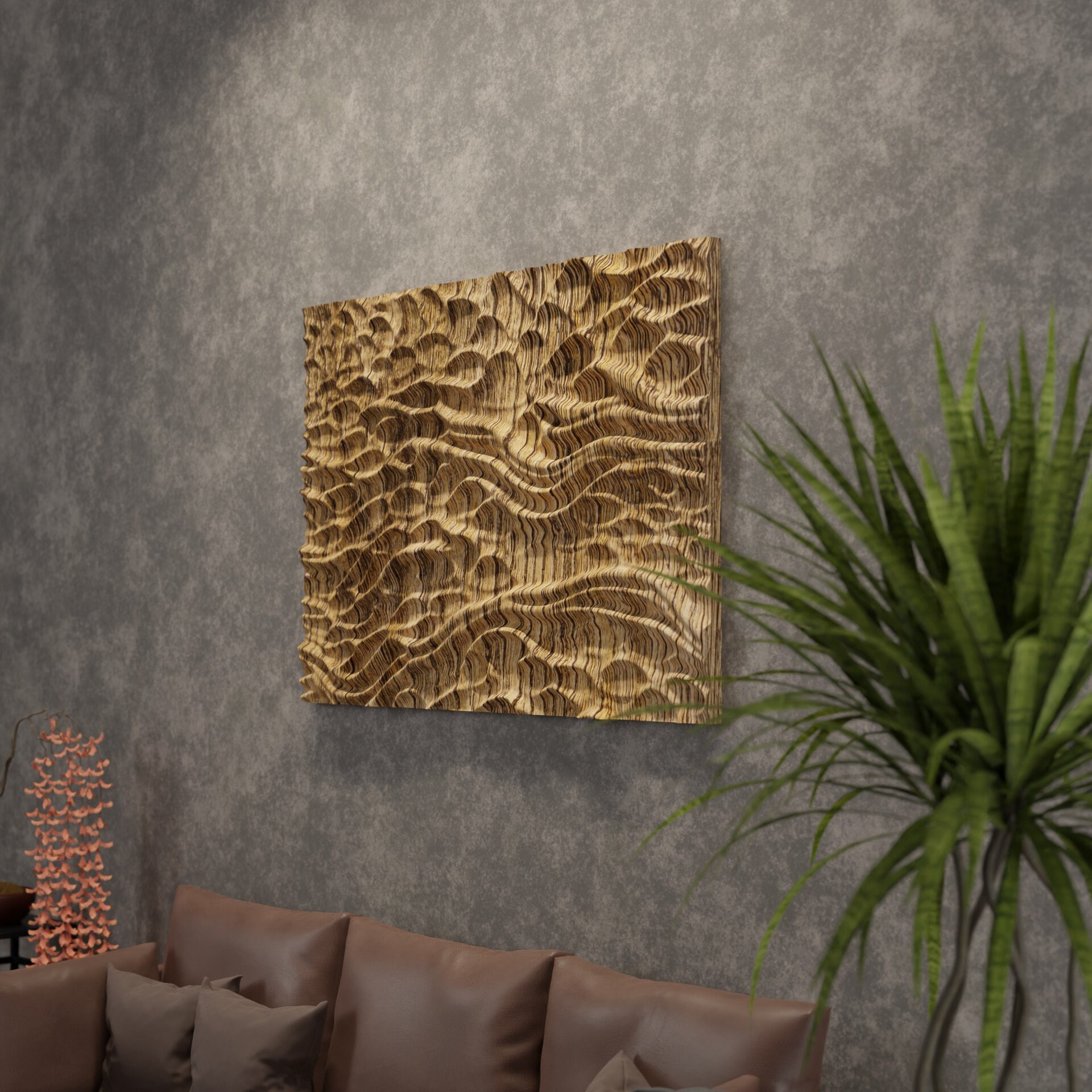 3d STL File, Abstract Wall Panel Decor, Wavy Model for CNC Carving - Etsy