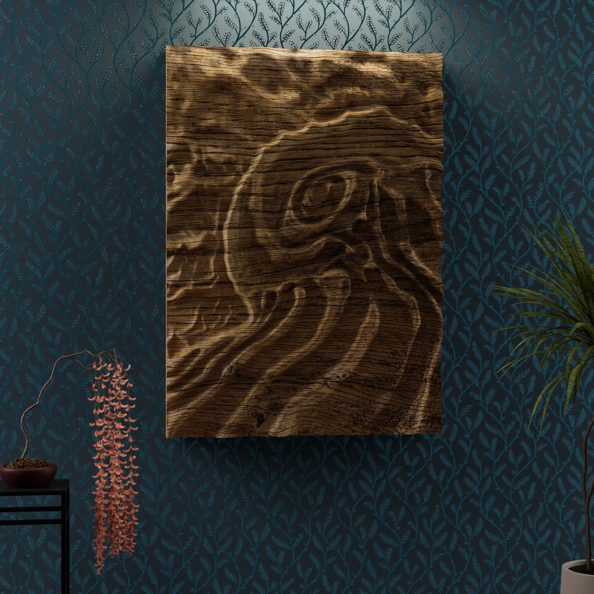 3d STL File, Abstract Wall Panel Decor, Wavy Model for CNC Carving - Etsy