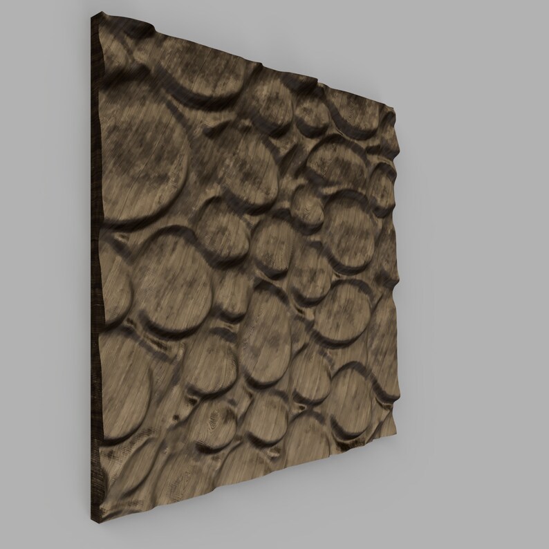 CNC File for Wood 3d STL Wall Panel Decor Wavy Waves Model - Etsy