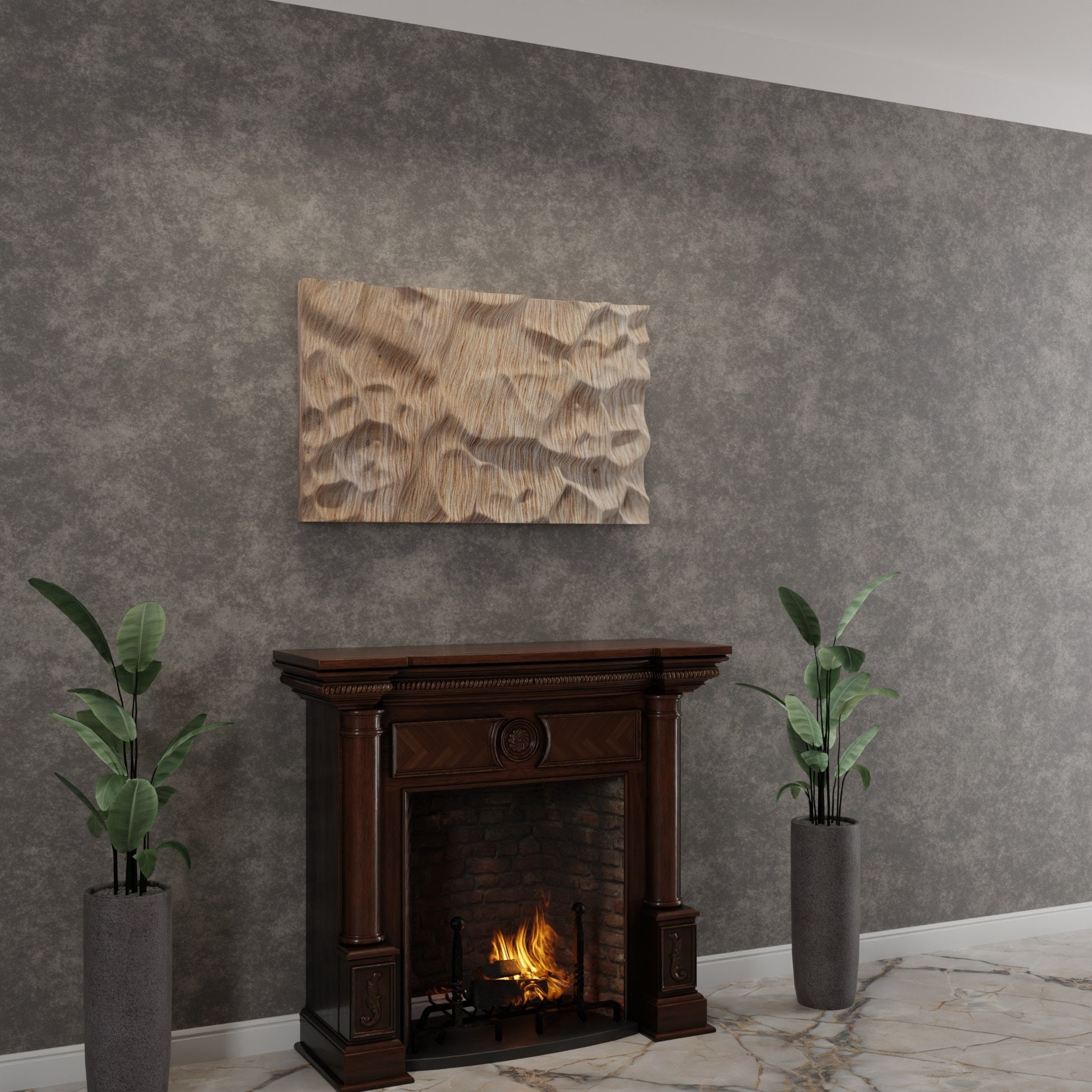 3d STL File, Abstract Wall Panel Decor, Wavy Model for CNC Carving - Etsy