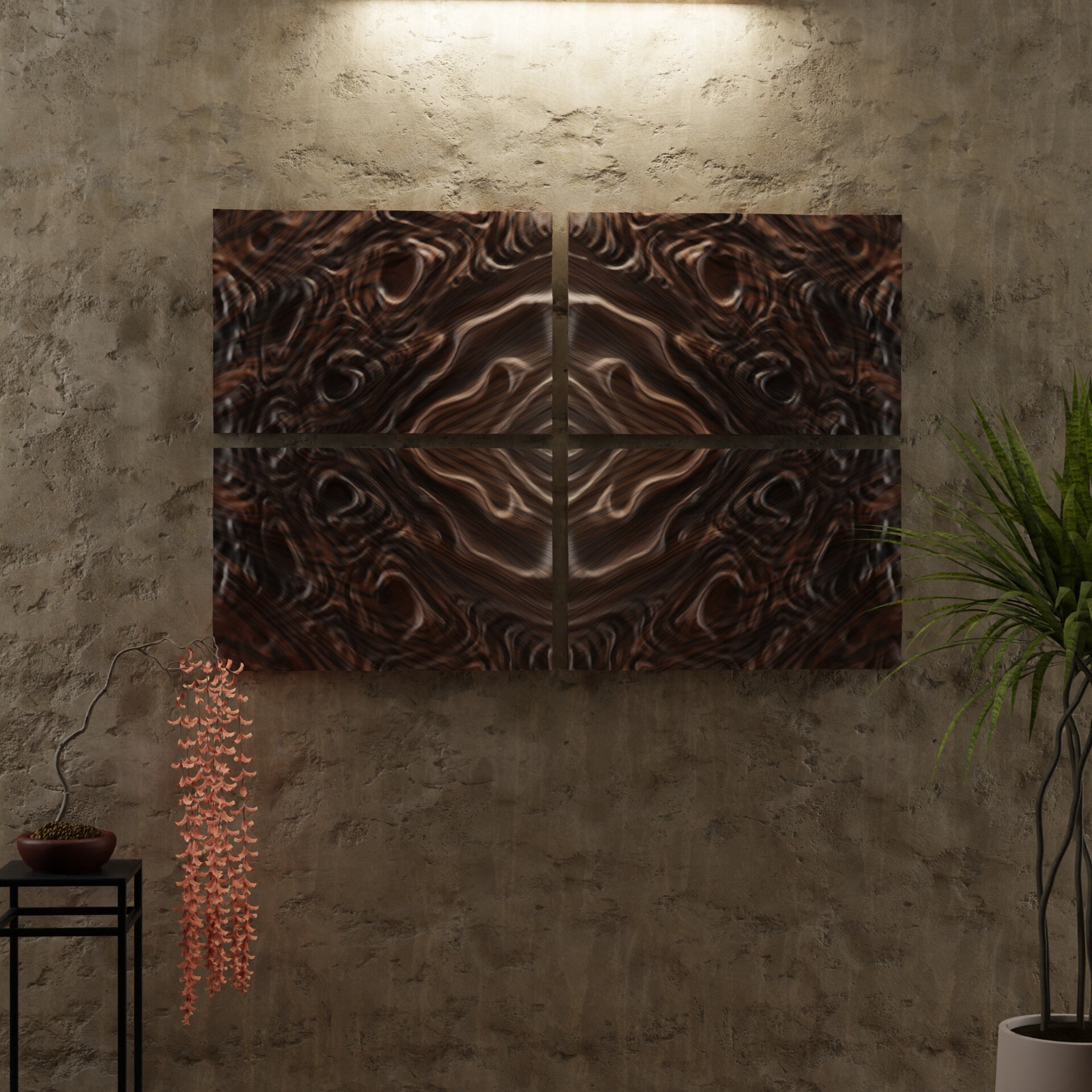 Unique Cnc Wall Art Stl File 3d Panel For Cnc Carving Wall Decor Wavy Waves Etsy