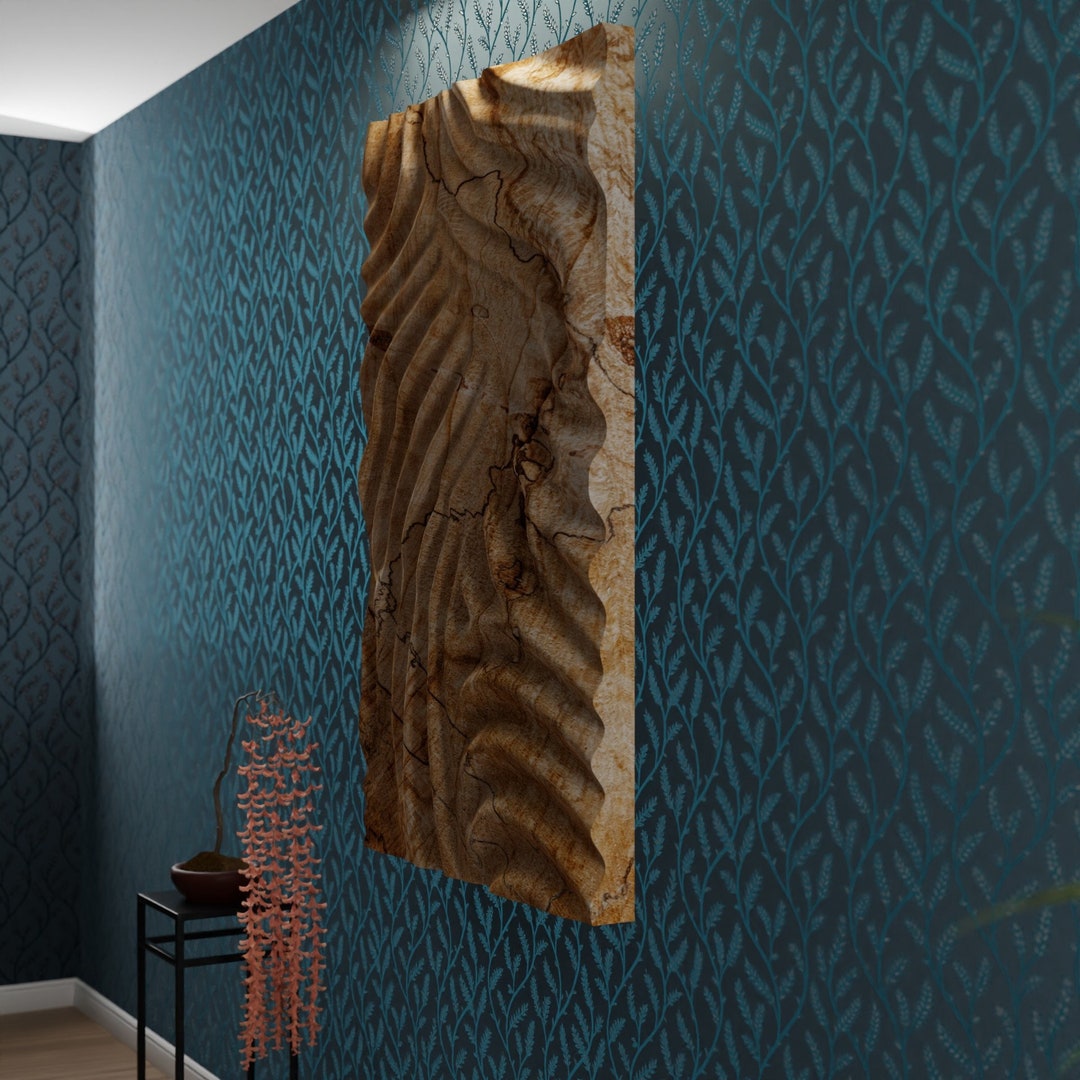 3d STL File Abstract Wall Panel Decor Wavy Model for CNC - Etsy
