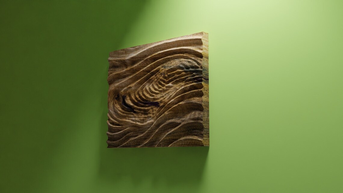 CNC File for Wood, 3d STL, Wall Panel Decor, Wavy Waves Model for ...