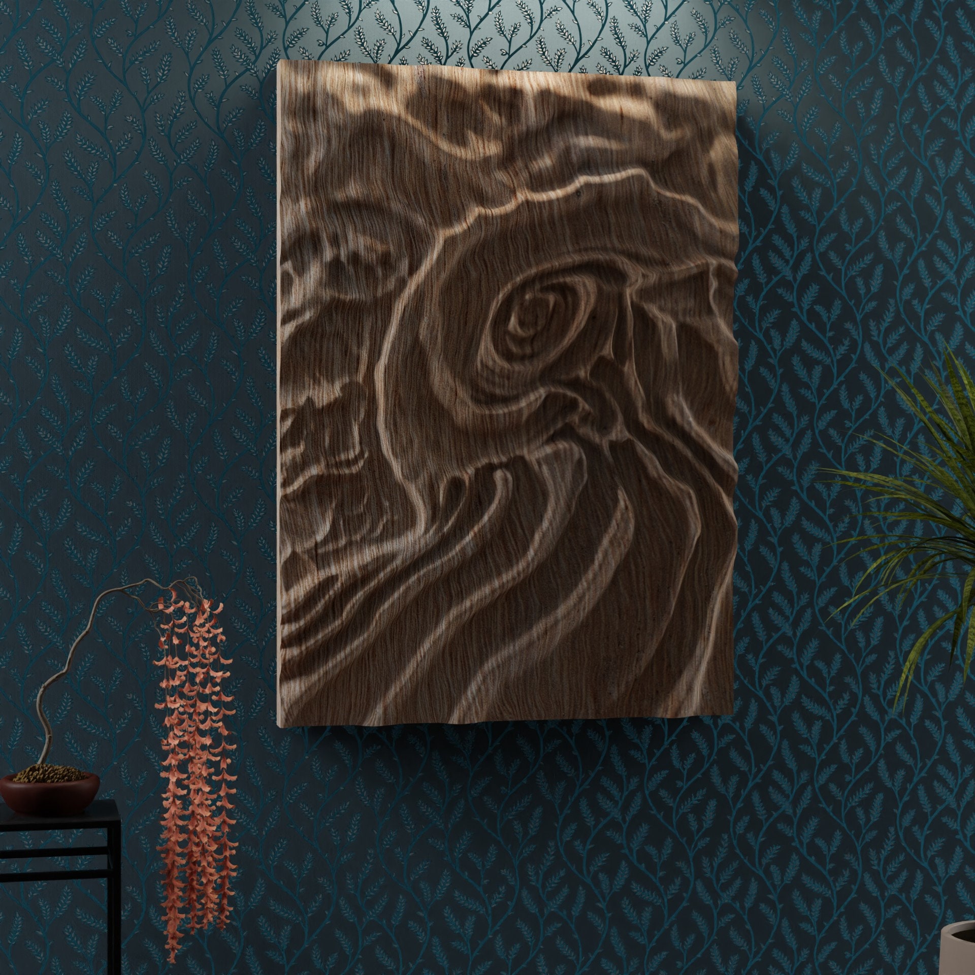 3d STL File, Abstract Wall Panel Decor, Wavy Model for CNC Carving - Etsy