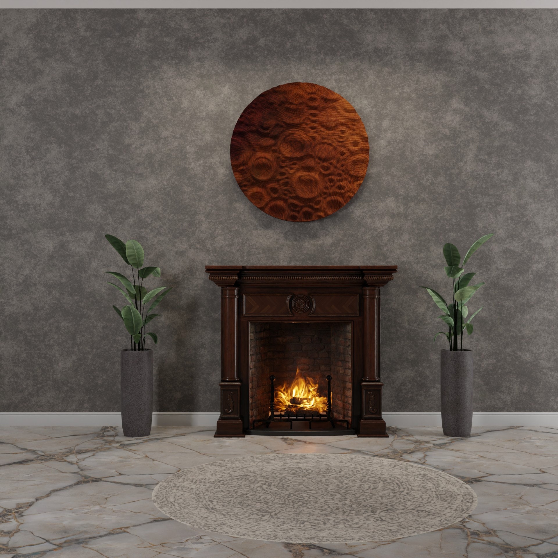 Moon Surface 3d STL, CNC File for Wood, Wall Panel Decor, Wavy Art ...