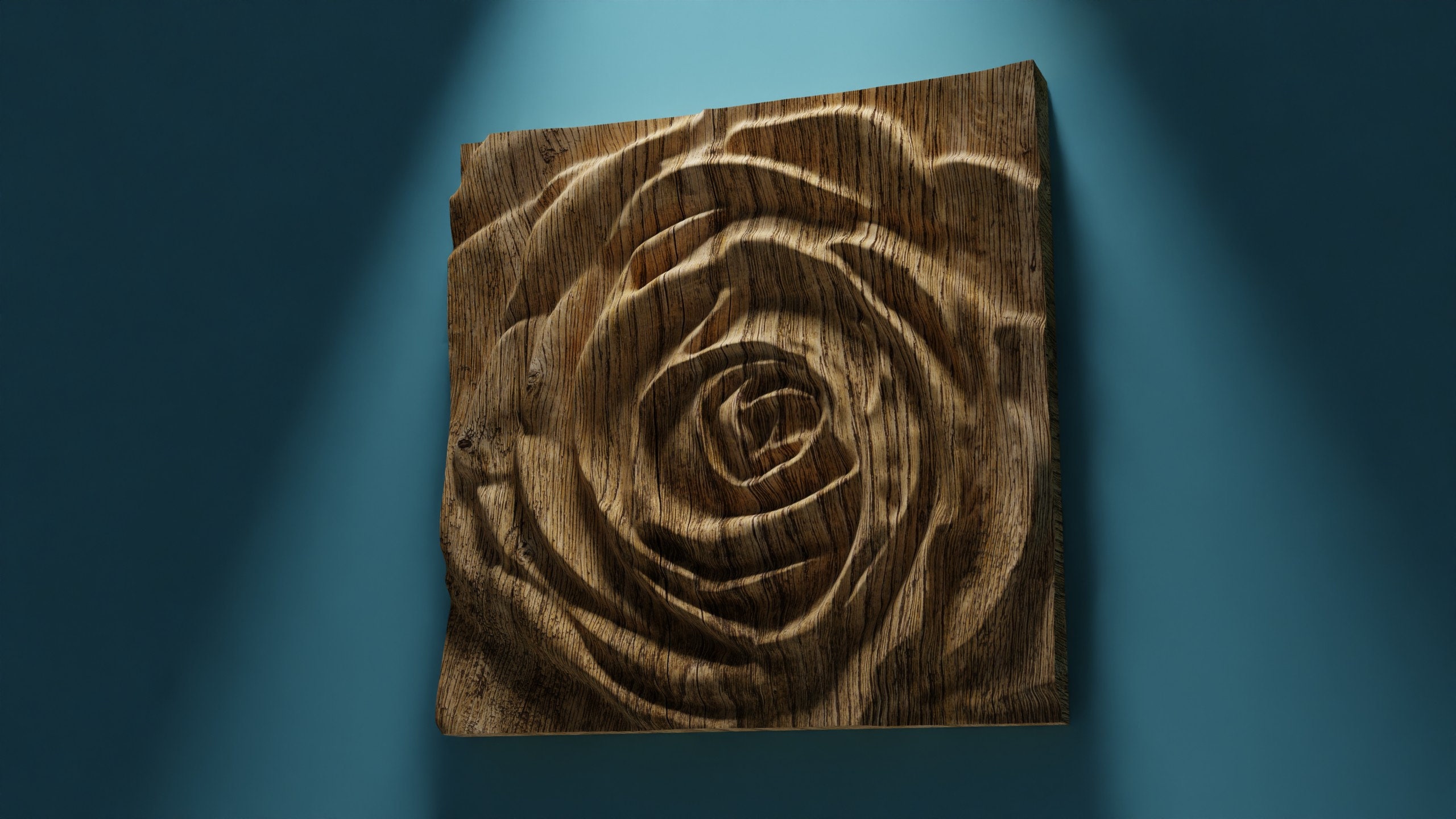Beautiful 3D Rose Panel for CNC Carving, STL File, Wall Decor - Etsy