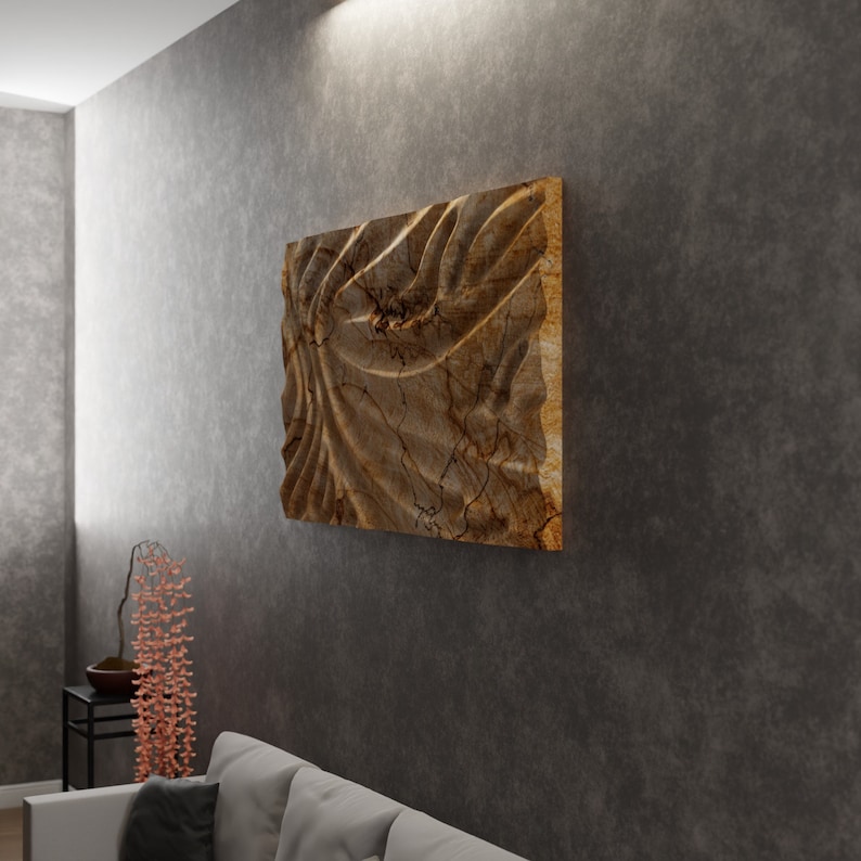 3d STL File, Abstract Wall Panel Decor, Wavy Model for CNC Carving - Etsy