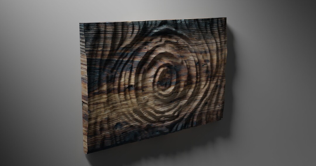 3d STL File, Wall Panel Decor, Wavy Model for CNC Carving or 3D Print ...