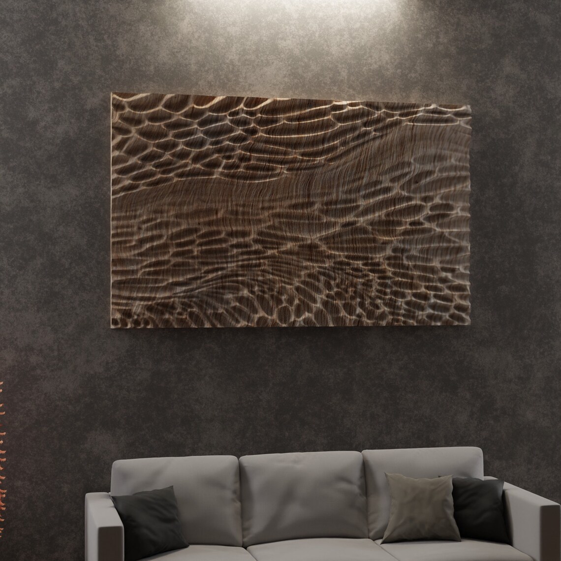 CNC File for Wood, 3d STL, Wall Panel Decor, Wavy Waves Voronoi Model ...