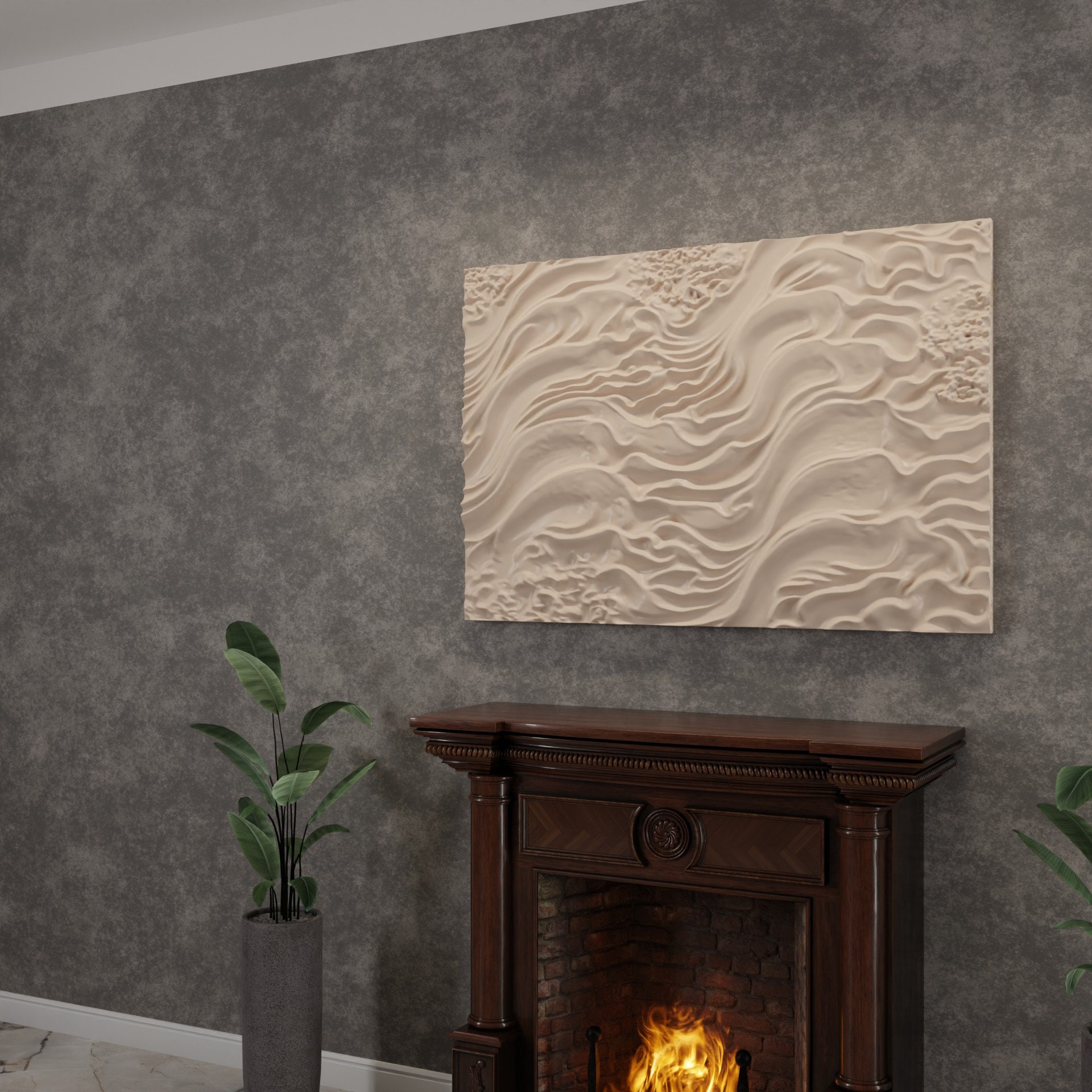 Unique CNC Wall Art, STL File, 3D Panel for CNC Carving, Wall Decor ...