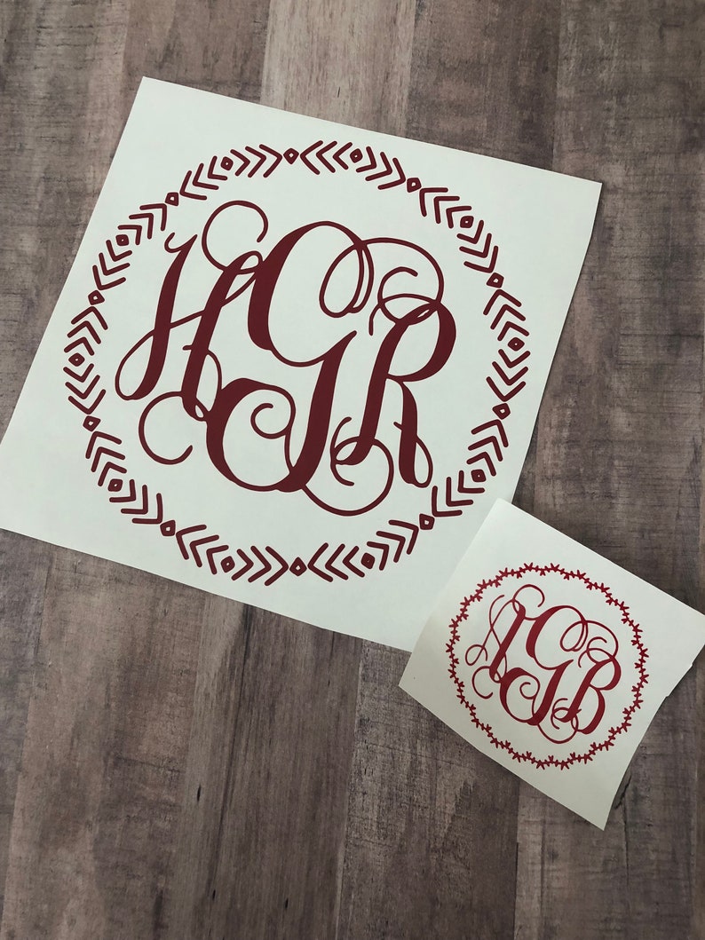 Wreath Border Monograms Wreath Monograms Southern Monograms - Etsy