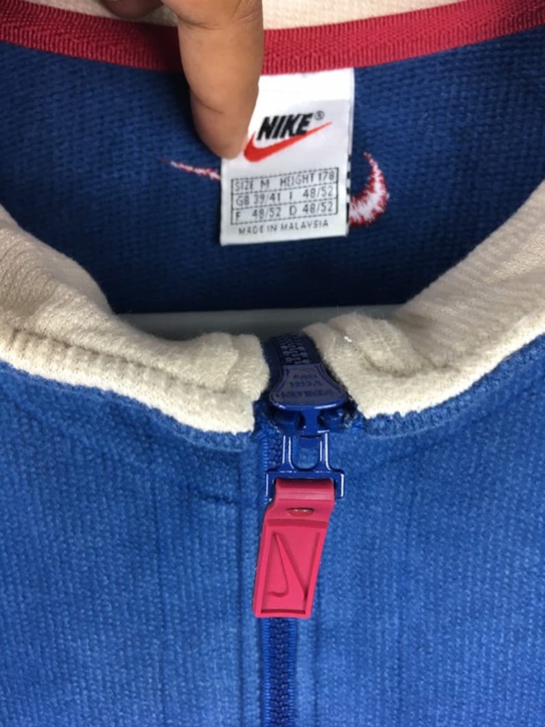 Rare Vintage Nike Zipper Colour Block Sweatshirt M Size - Etsy