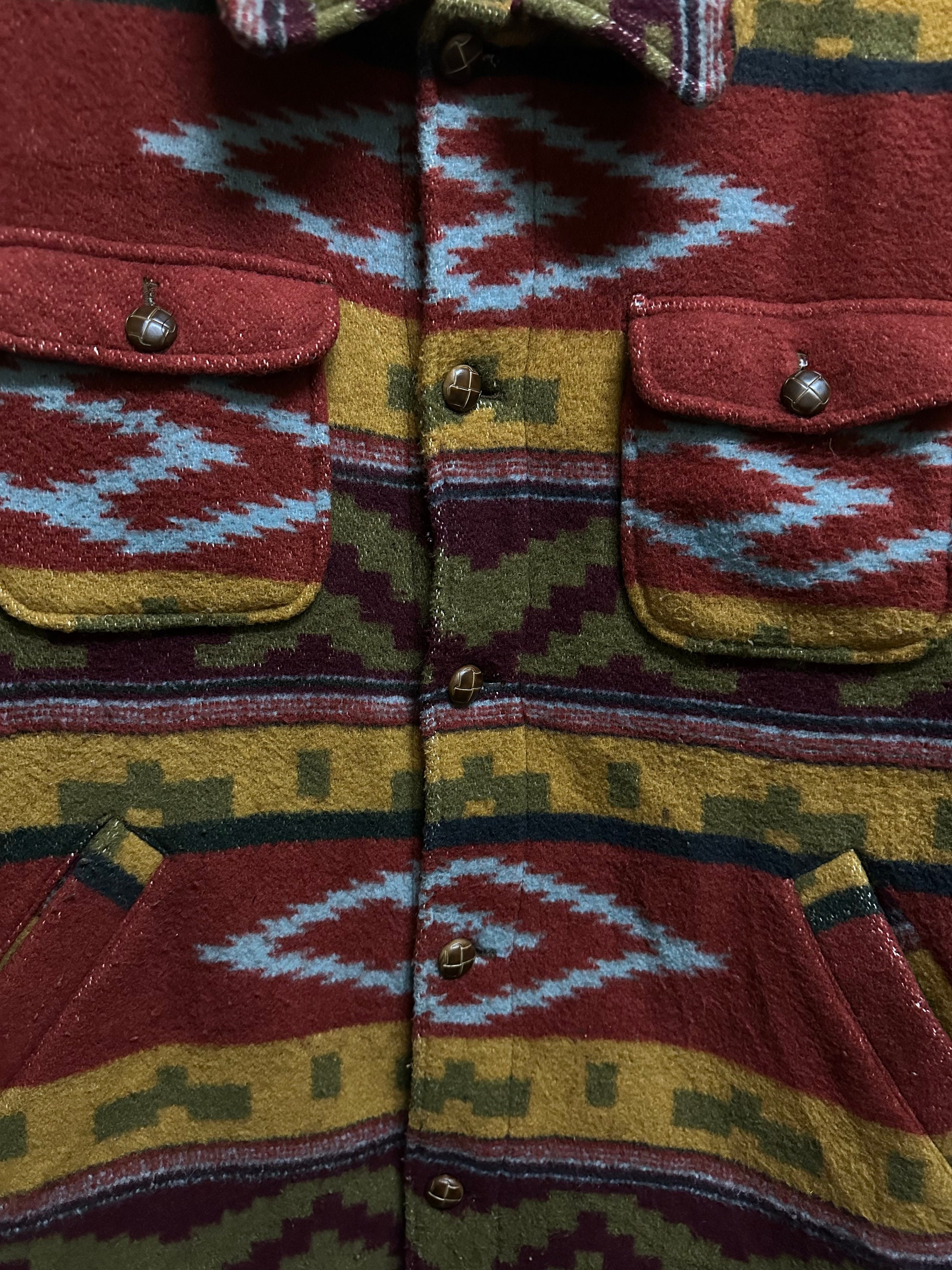 Vintage 70s Pendleton Native Wool Aztec Navajo Mexico Blanket Jacket - Etsy