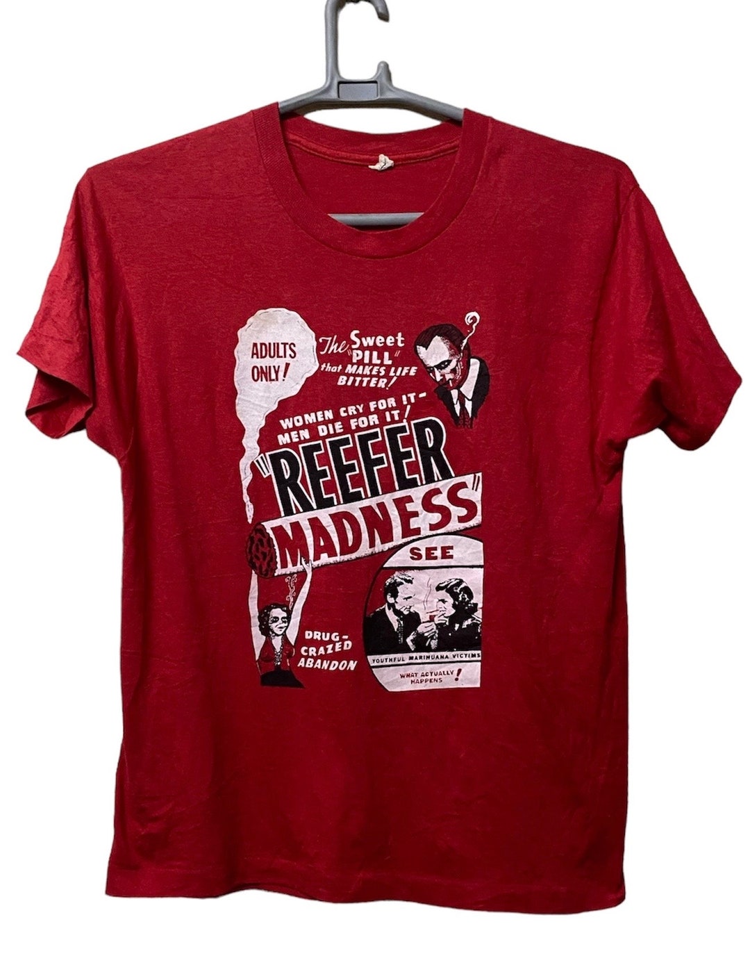 Vintage 70s Reefer Madness Movies T-shirt Large Size - Etsy