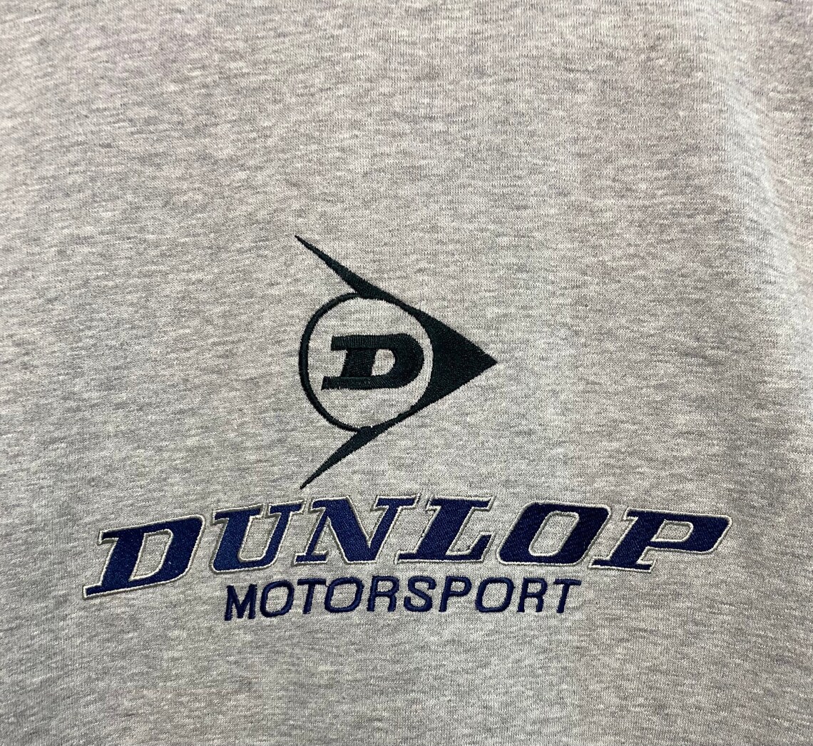 Vintage Dunlop Motosport Racing Car Embroidery Logo Sweatshirt Large ...