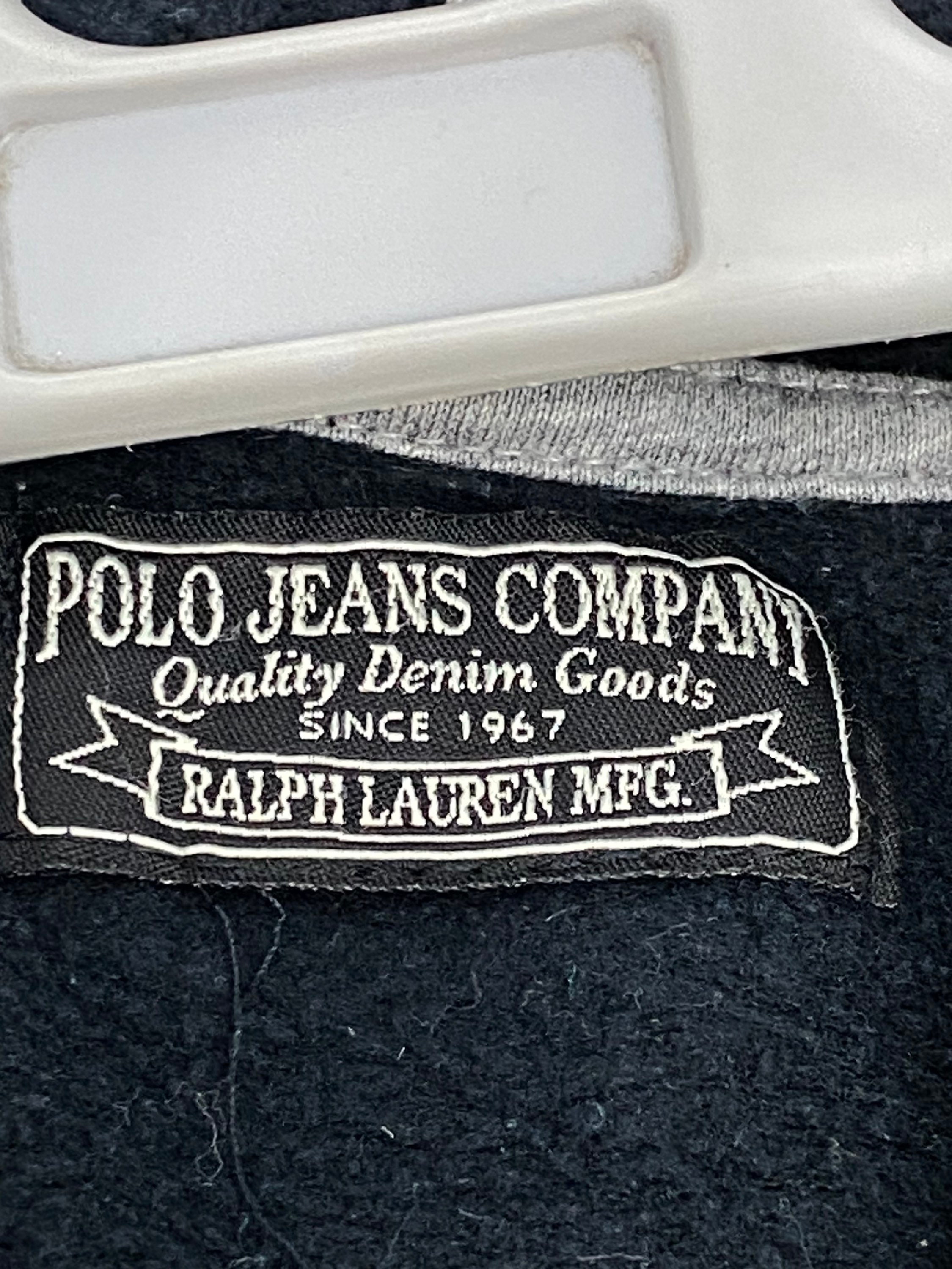 Rare Vintage 90s Polo Jeans by Ralph Lauren Full Zipper Hoodie Small ...