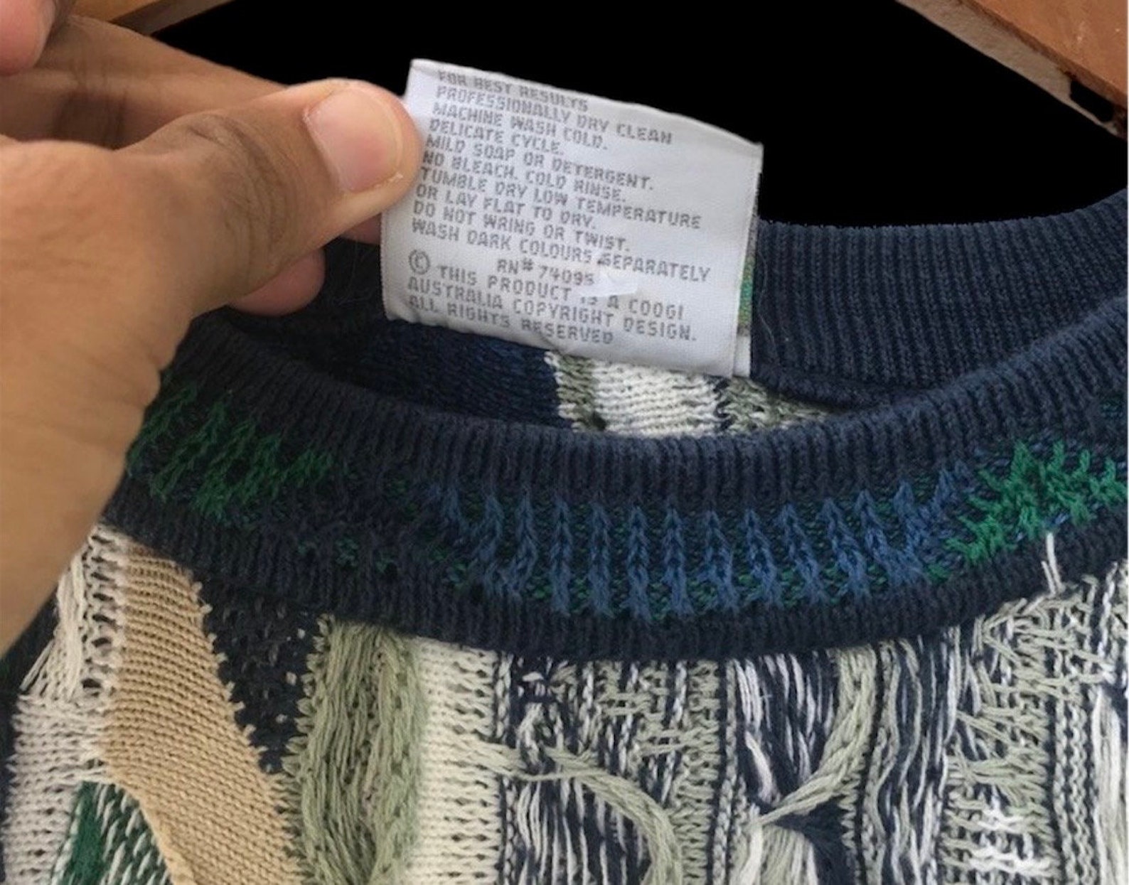 Vintage 90s Hip Hop Authentic COOGI AUSTRALIA Knit Sweater Long Sleeve ...